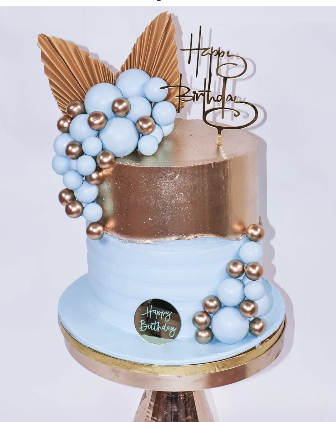 Blue Luxe Birthday Cake | Neron Cakes & Events