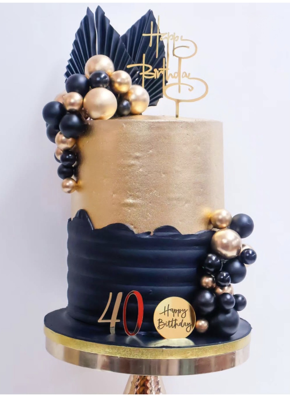 Black & Gold Opulence Cake | Neron Cakes & Events